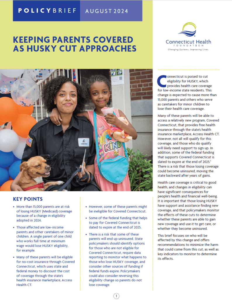 Keeping parents covered as HUSKY cut approaches | CT Health Foundation